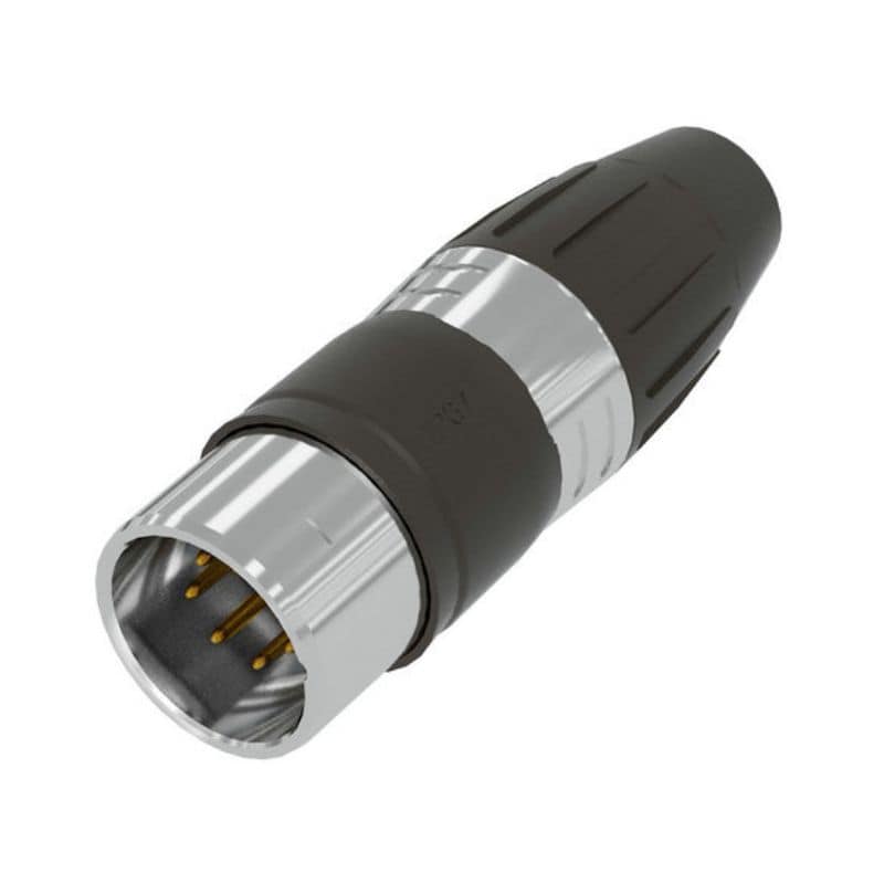CONECTOR XLR MACHO 5 PINES CABLE IP67 – SCWM5-67 – SISIMTEL S.A.P.I de C.V.